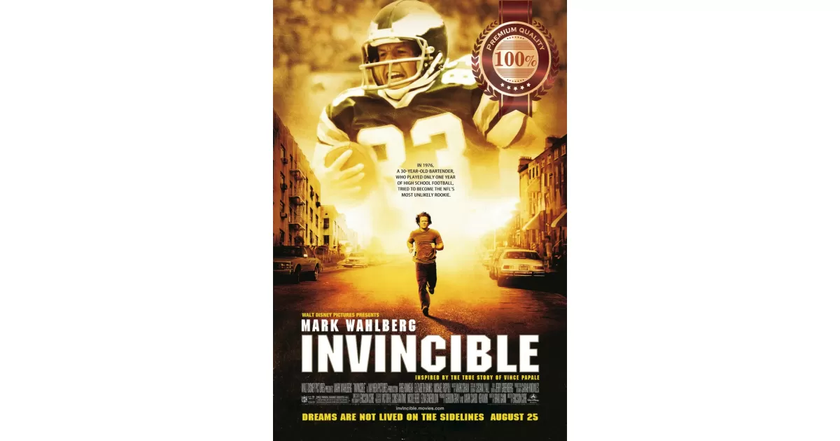 INVINCIBLE 2006 WAHLBERG OFFICIAL ORIGINAL CINEMA MOVIE PRINT PREMIUM ...