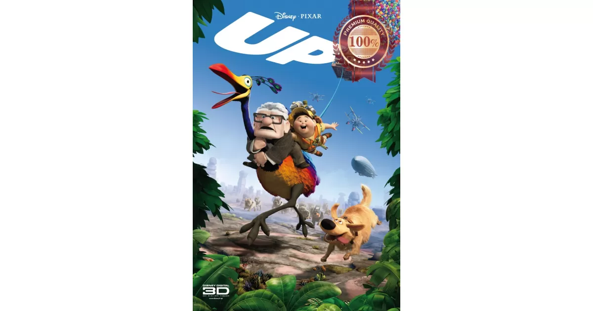 UP NEW ART 2009 DISNEY CHARACTERS ORIGINAL MOVIE CINEMA PRINT PREMIUM ...