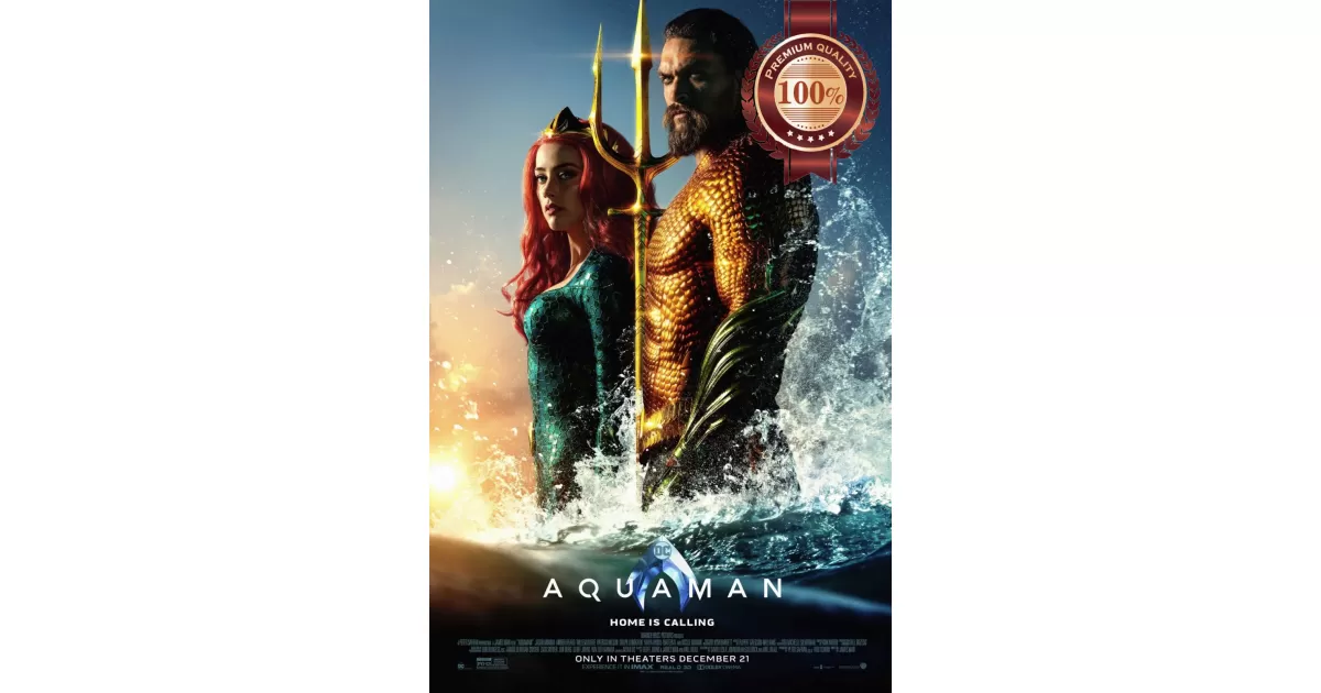 AQUAMAN STANDING DC OFFICIAL ORIGINAL CINEMA FILM MOVIE PRINT PREMIUM ...