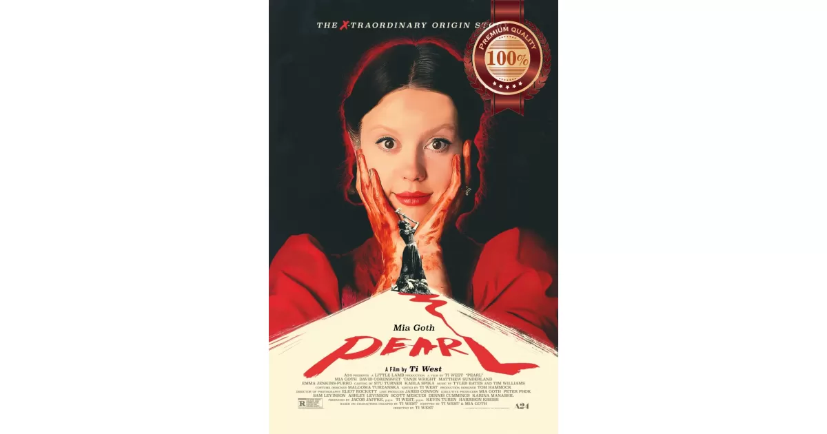 PEARL 2022 TI WEST FILM ORIGINAL OFFICIAL CINEMA MOVIE PRINT PREMIUM POSTER