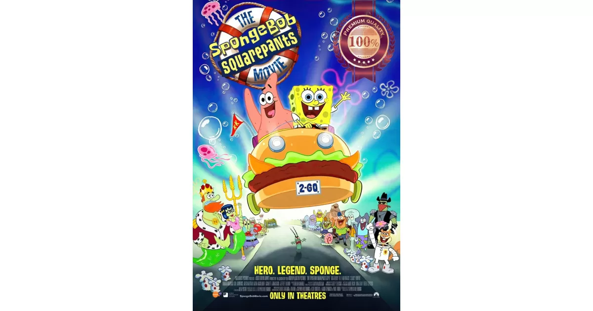 THE SPONGEBOB SQUAREPANTS MOVIE 2004 ORIGINAL CINEMA ART PRINT PREMIUM ...