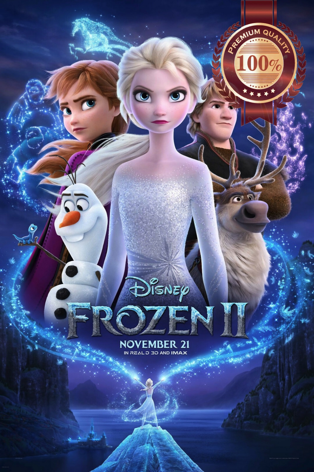 FROZEN 2 II 2019 OFFICIAL DISNEY ORIGINAL CINEMA MOVIE PRINT PREMIUM POSTER