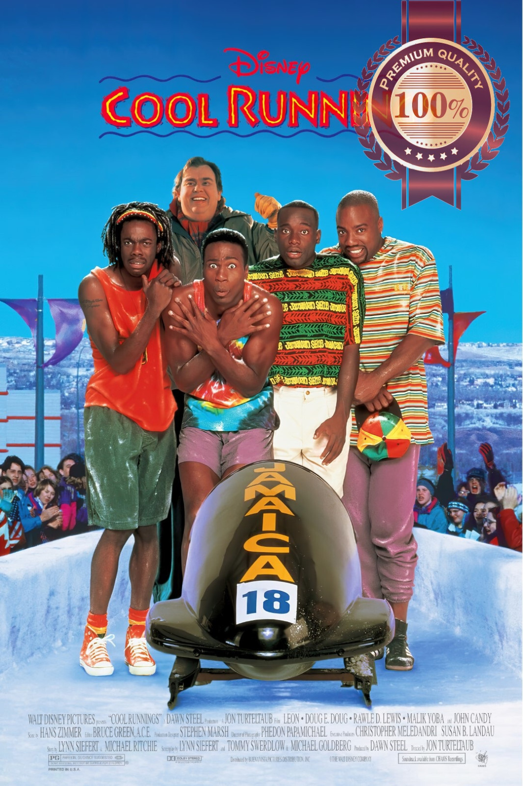 COOL RUNNINGS 1993 VERSION 2 90s ORIGINAL MOVIE CINEMA PRINT PREMIUM POSTER