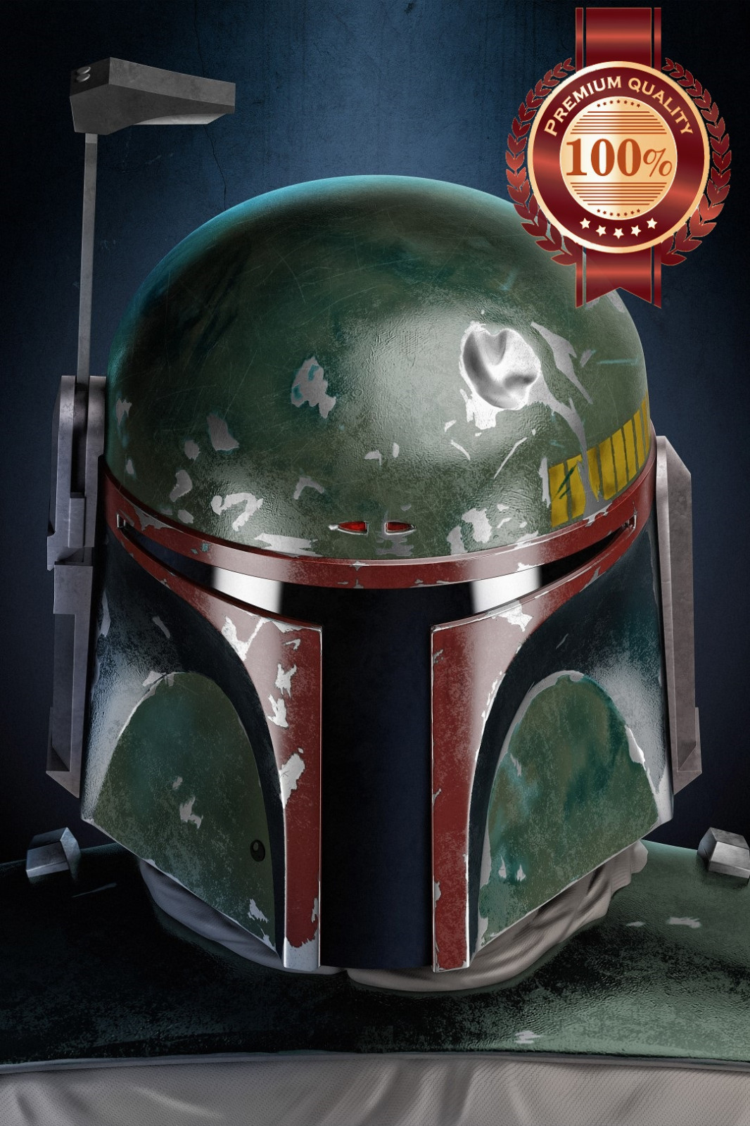 BOBA FETT HELMET MASK CLOSE UP STARWARS STAR WARS ART PRINT PREMIUM POSTER